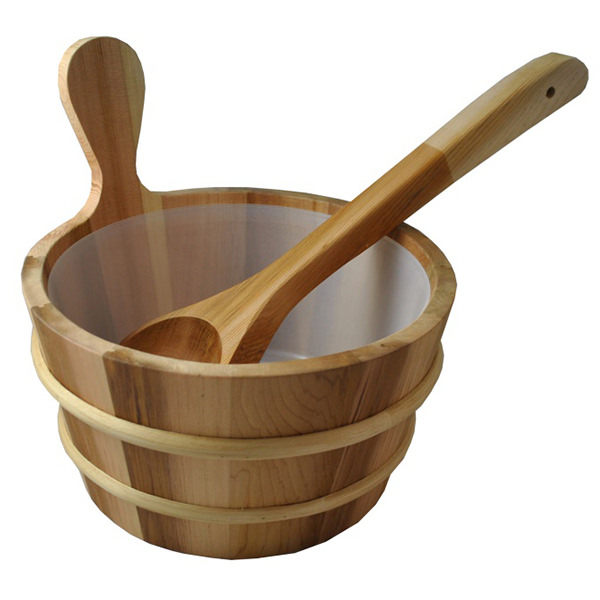 Sauna Water Buckets Beer Chiller Red Cedar Sauna Bucket And Ladle Set ...